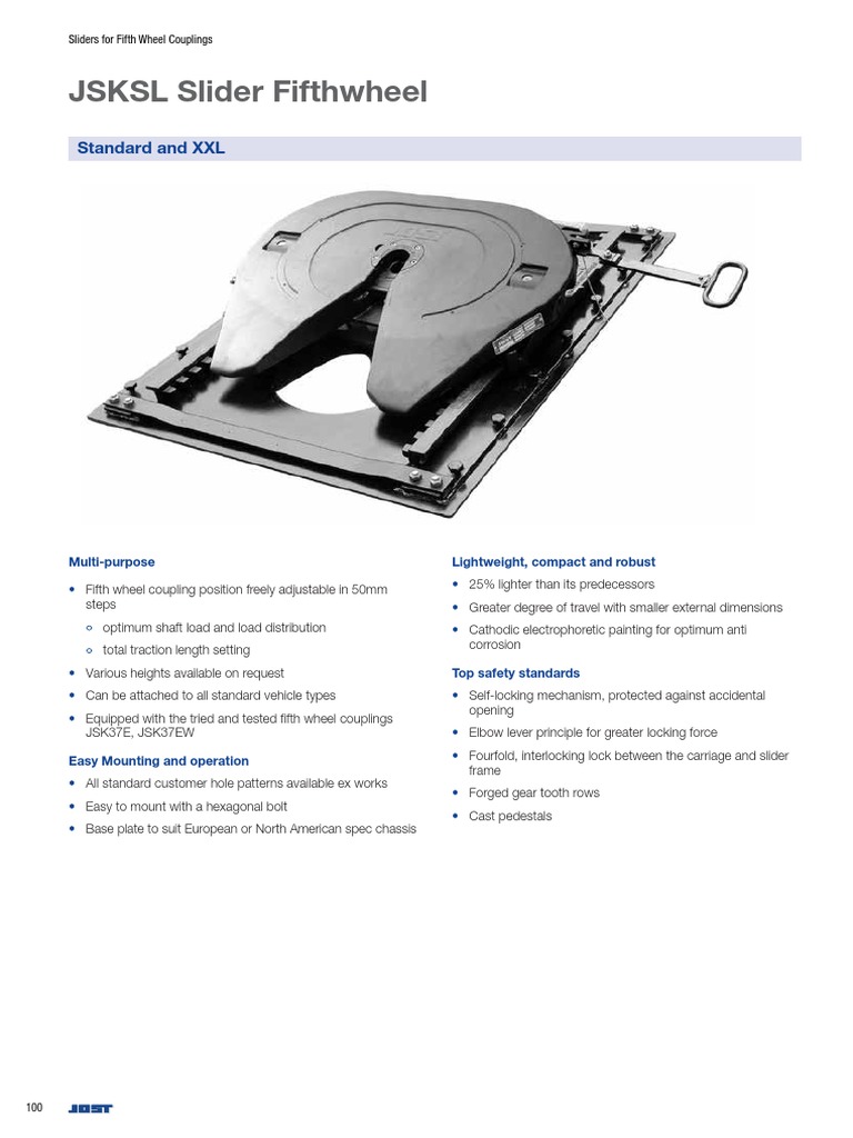 Fifth Wheel Coupling Sliders Overview | PDF | Land Vehicles | Vehicles