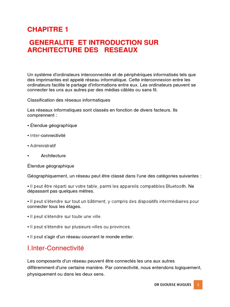 Debut Cours Architecture Ch1et ch2 | PDF | Suite des protocoles ...