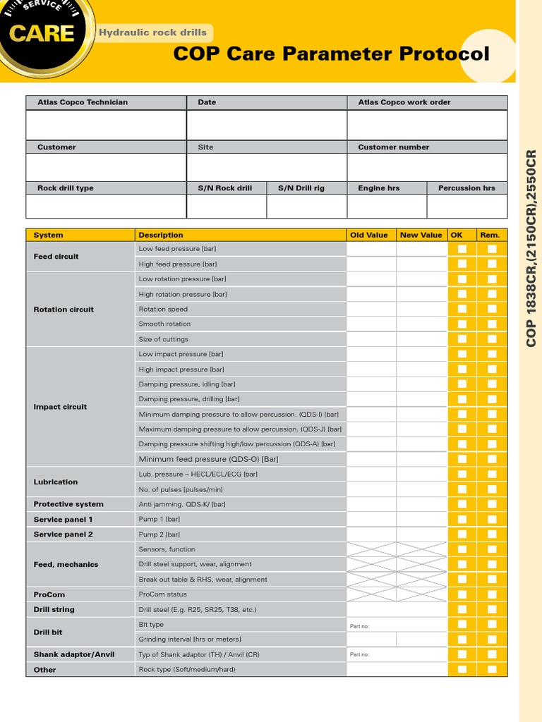 6 Cop Care Parameter Protocol Cop 1838cr - 2150cr - 2550cr - Lr-Form ...