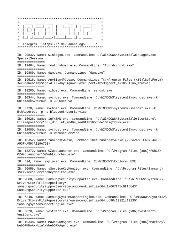 Process Listdfdsssdf | PDF | Command Line Interface | Microsoft Windows