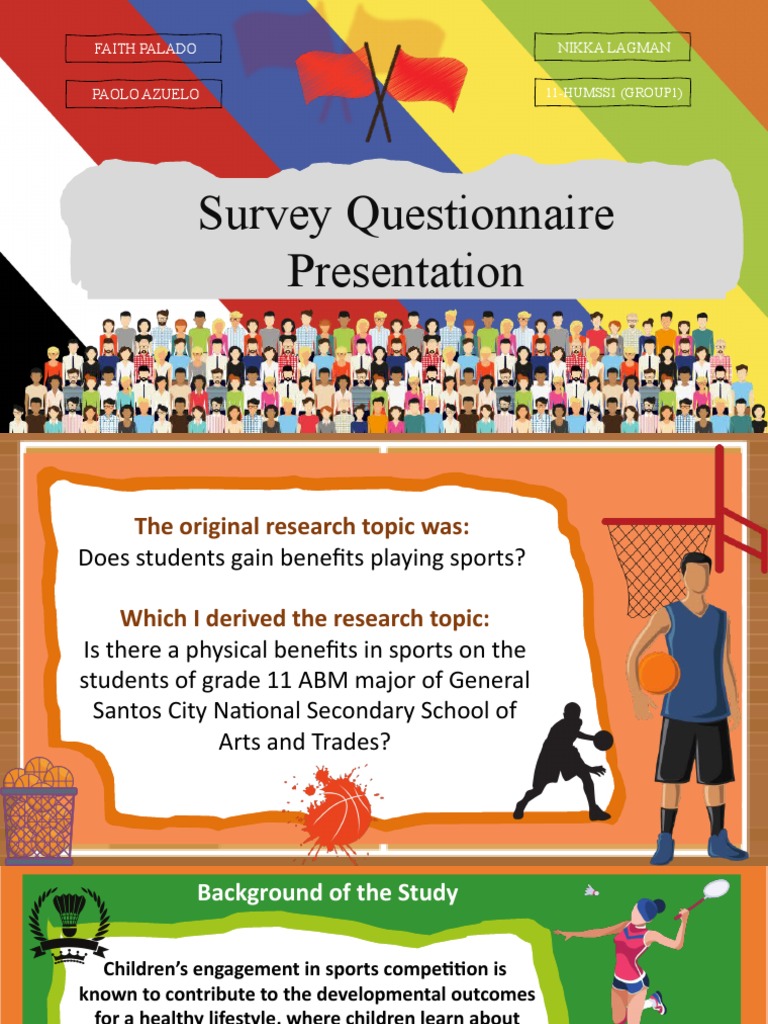 Survey Questionnaire Presentation | PDF | Physical Education | Sports