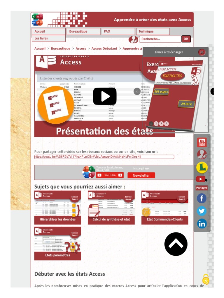 Apprendre À Créer Des États Avec Access | PDF | Ordinateurs