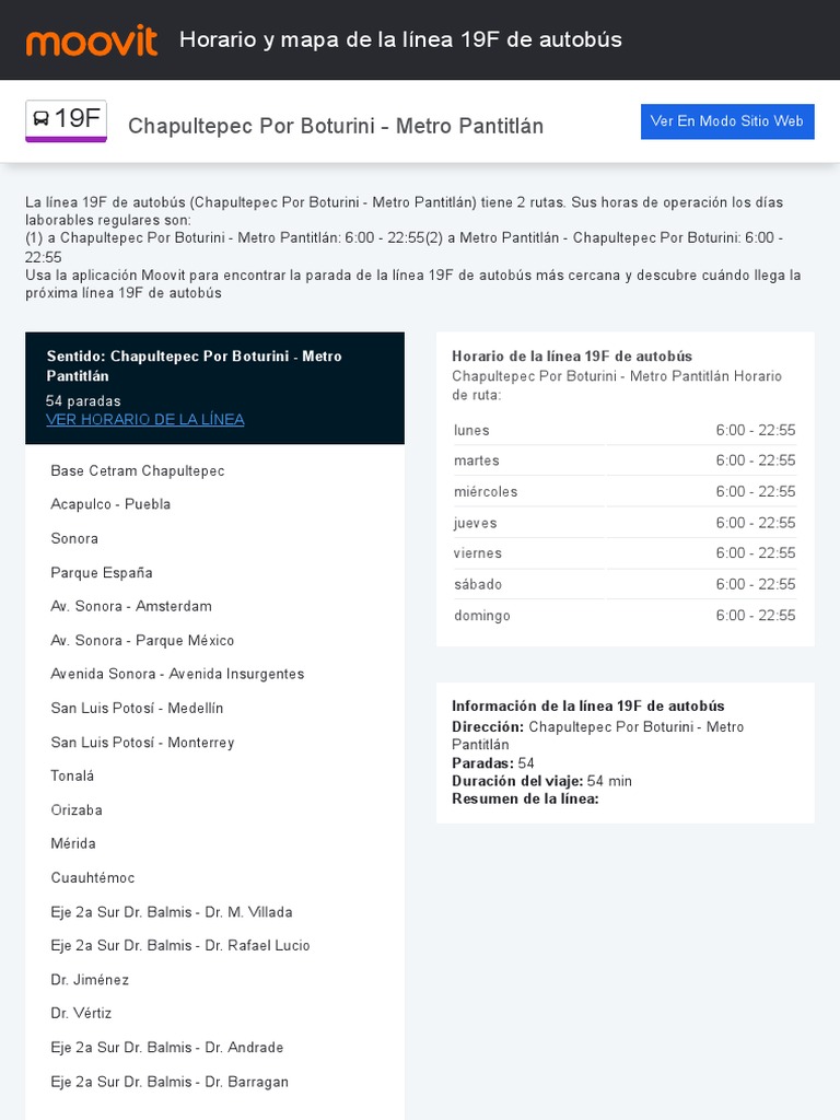 Chapultepec Por Boturini - Metro Pantitlán: Horario y Mapa de La Línea ...