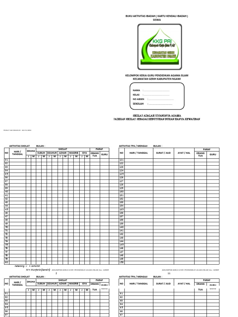 Buku Aktivitas KKG Pai | PDF