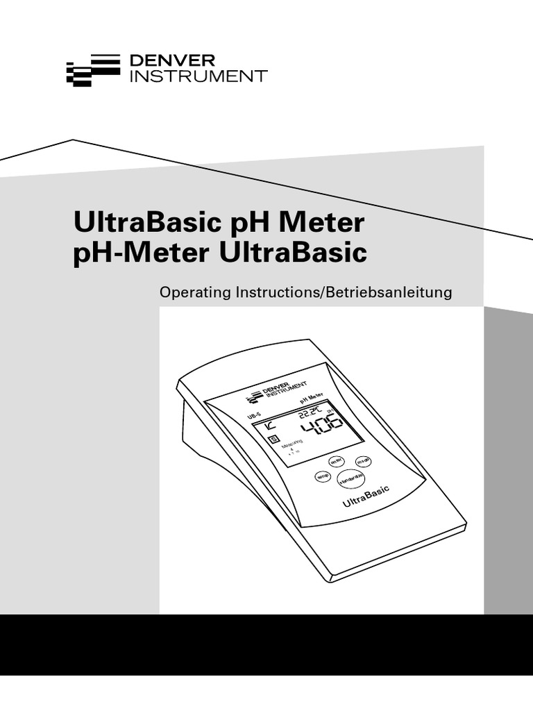 Ultrabasic UB-10 Denver Instrument PH Meter | PDF | Ph ...