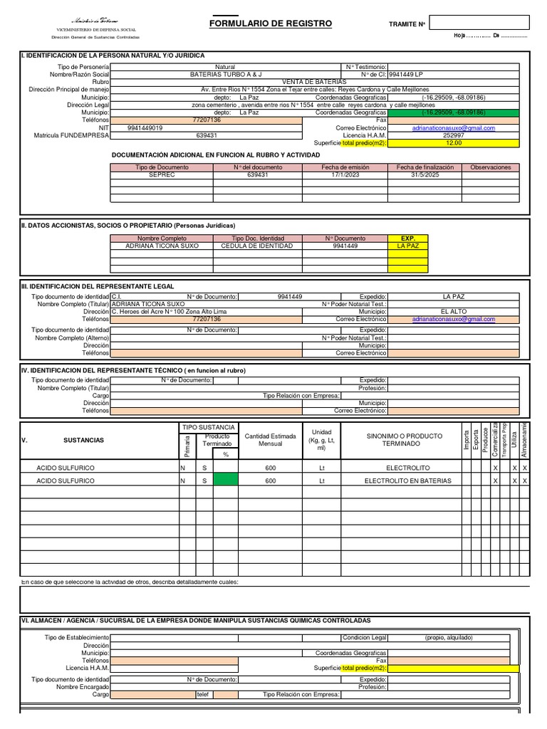 Formulario 011 | PDF