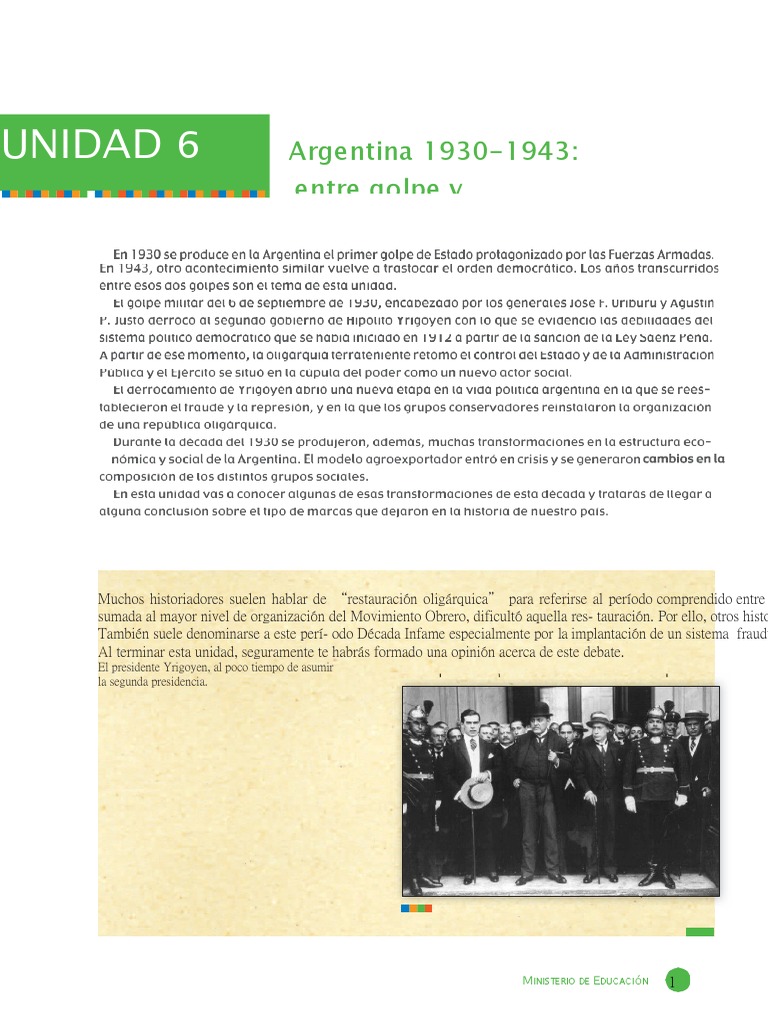 Módulo 5 - SemiPresencial - Historia Argentina 1930 - 1943 | PDF