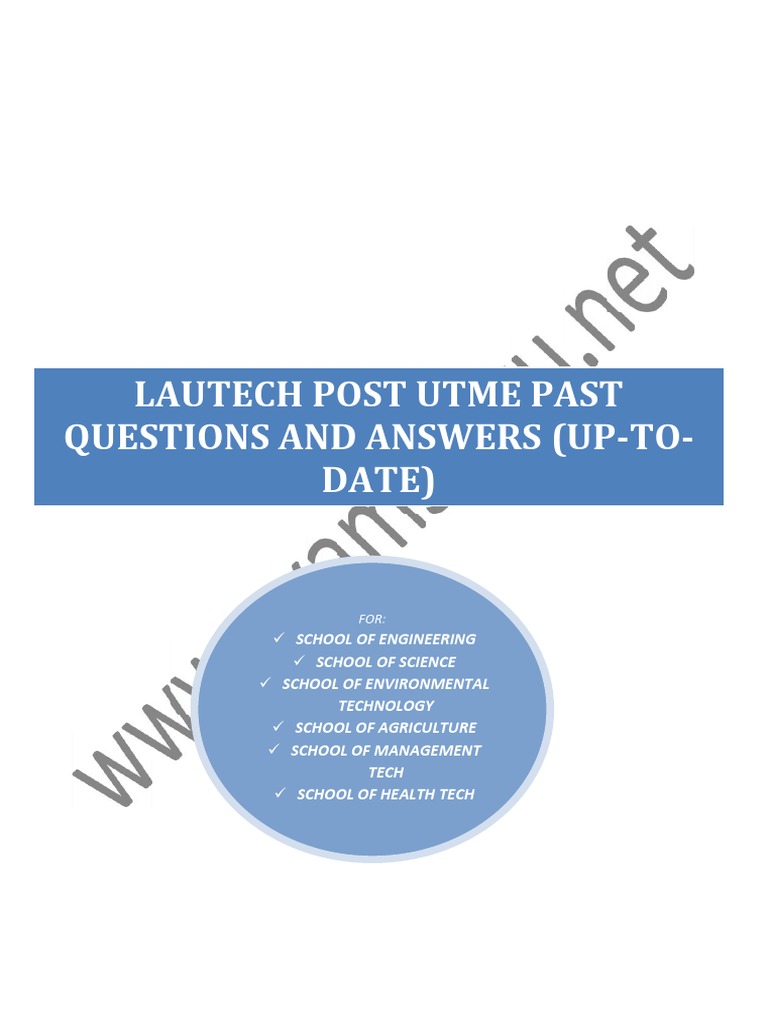 LAUTECH Post UTME Past Questions Guide | PDF