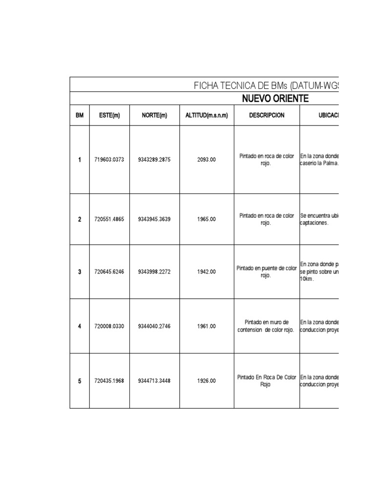 FICHA DE BMs | PDF