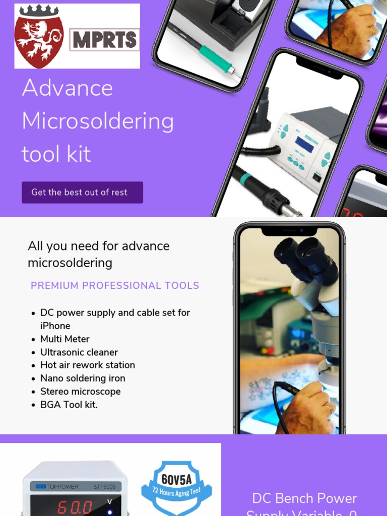 Advance Microsoldering Tool Kit | PDF | Soldering | Printed Circuit Board