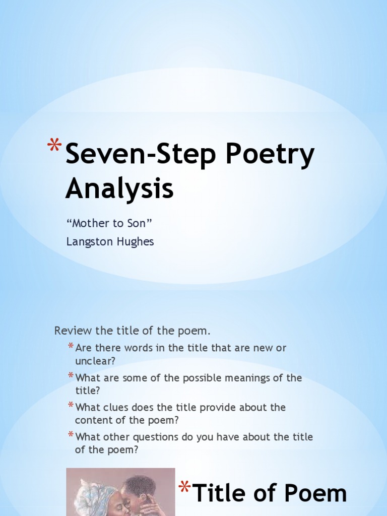 Avid Seven Step Poetry Analysis Using Mother To Son | PDF
