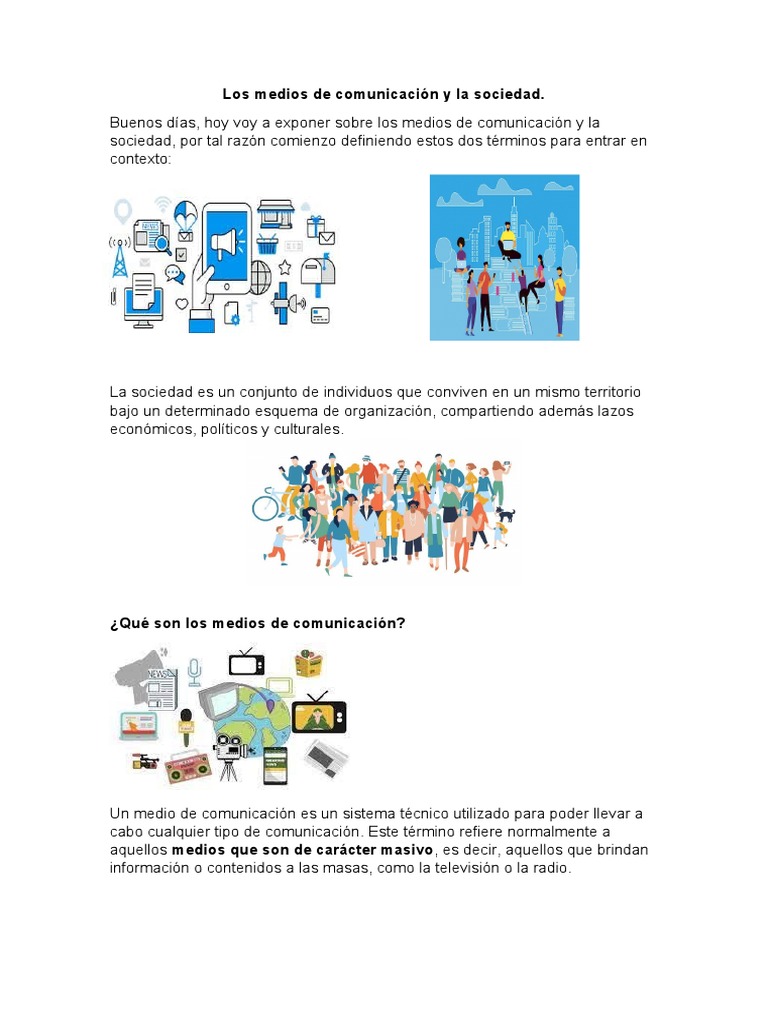 Los Medios de Comunicación y La Sociedad | PDF