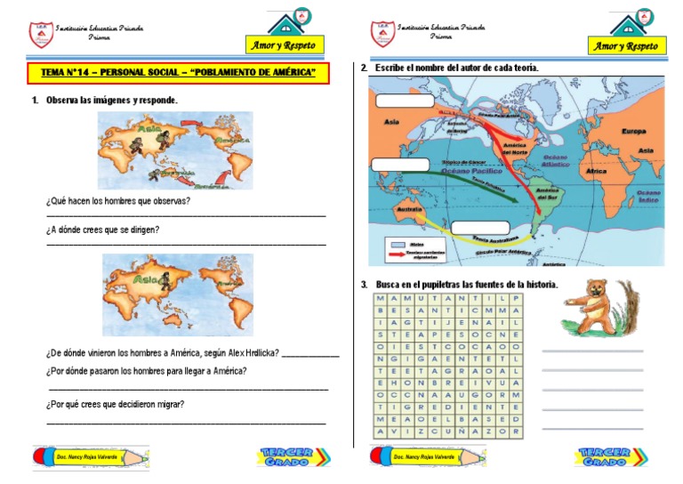 Tema 14 - Poblamiento de America | PDF