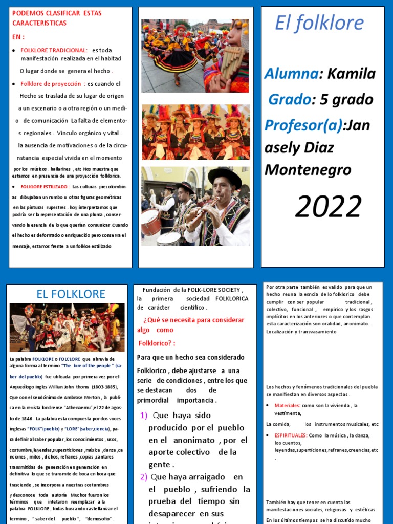 Triptico Folklore o Floco XD | PDF | Folklore