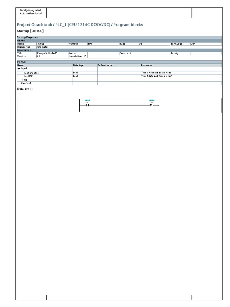 Startup (OB100) | PDF
