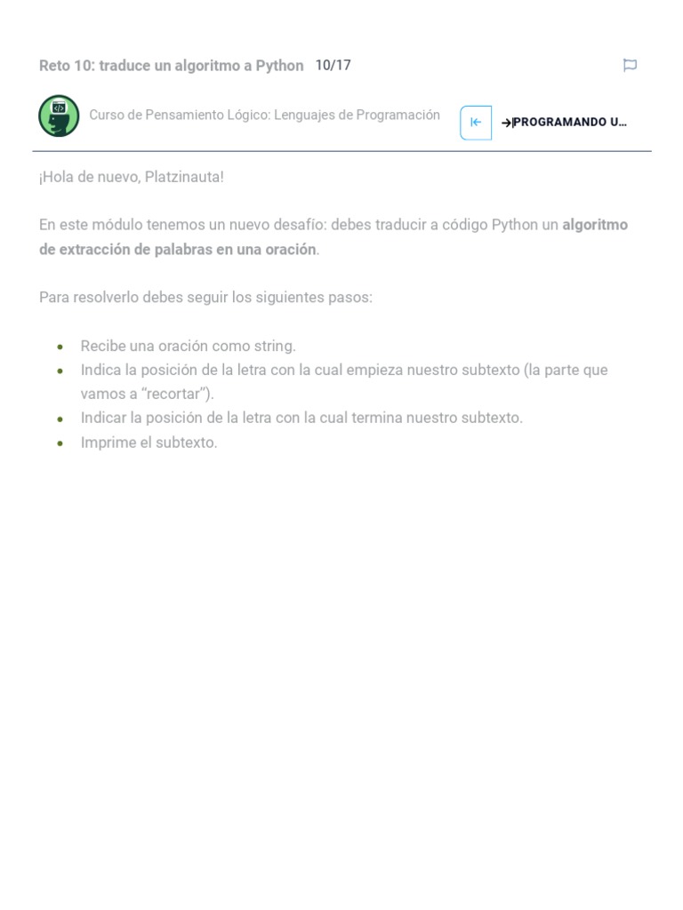 10 Reto - de Diagramas de Flujo A Python - Platzi | PDF