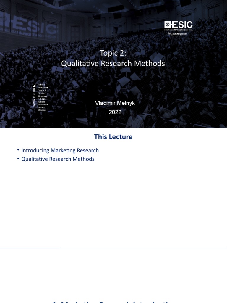 Topic 2-Qualitative Methods | PDF | Focus Group | Marketing