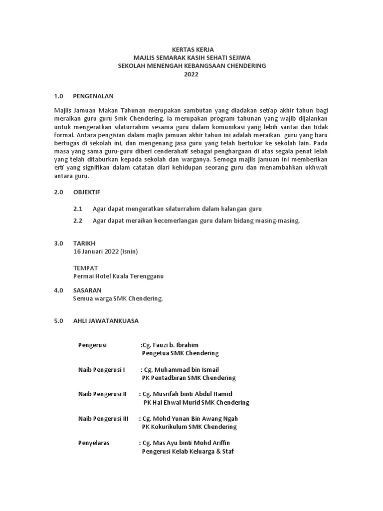 Majlis Hi Tea | PDF
