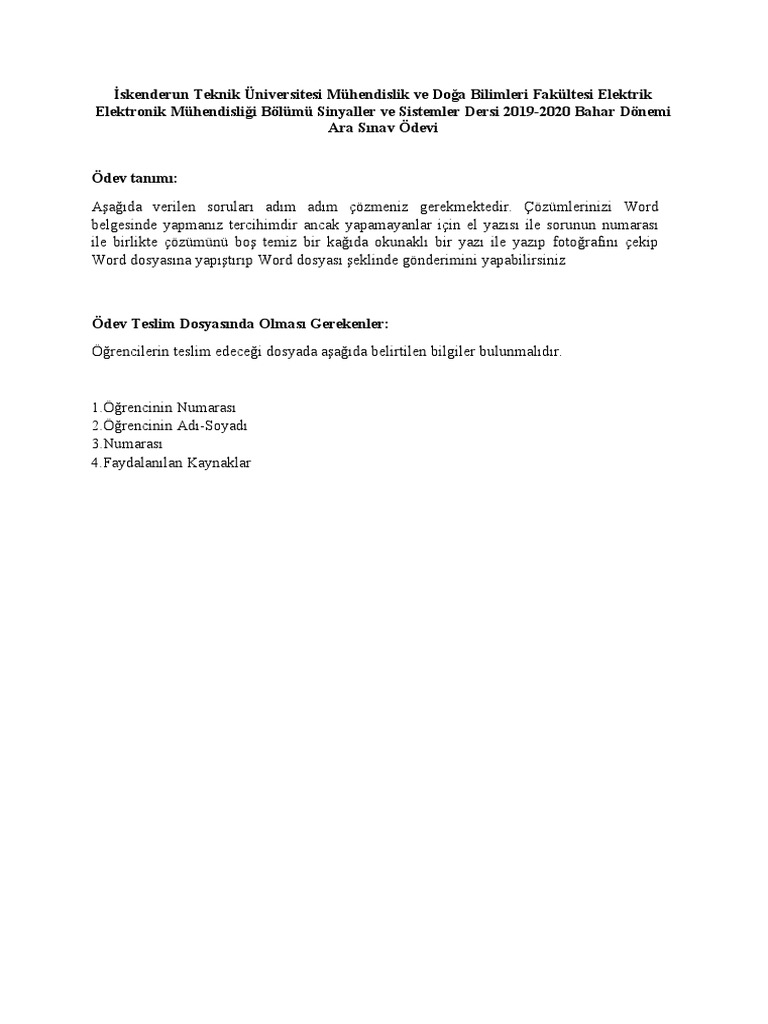 Vize Ödevi_2020 | PDF