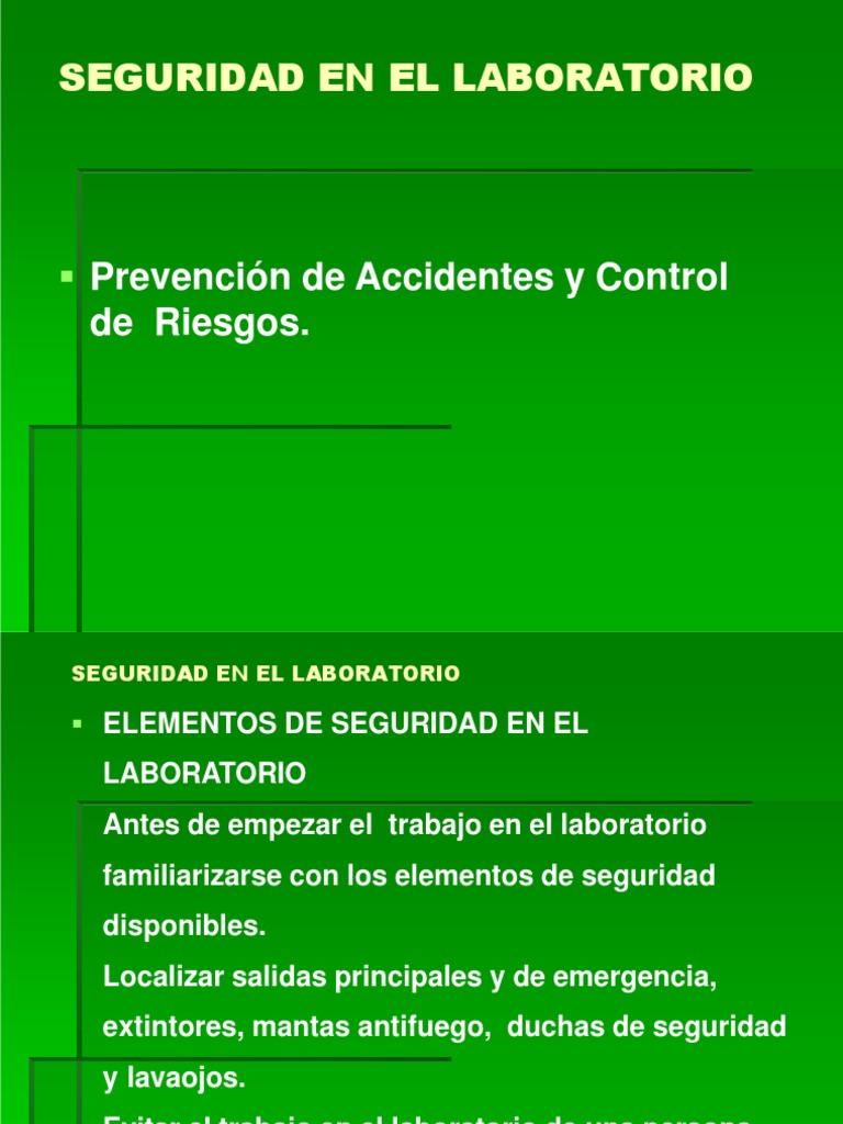 Seguridad en Laboratorio | PDF | Laboratorios | Solvente