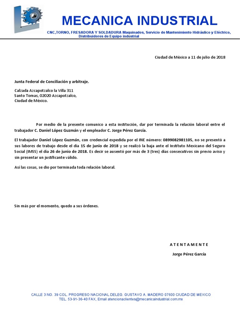Modelo De Respuesta De Carta Notarial Word
