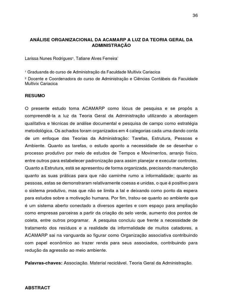 revista-cosmos-academico-v07-n01-artigo03 | PDF | Science | Desperdício