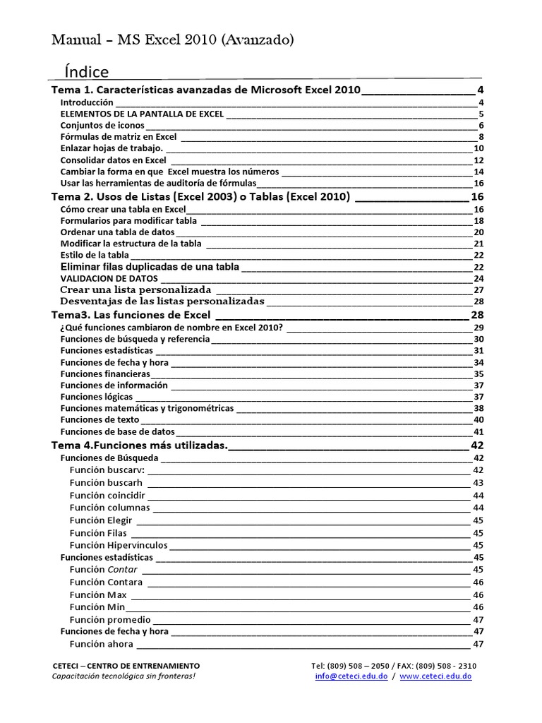 Excel 2010 Avazado | PDF | Microsoft Excel | Hoja de cálculo