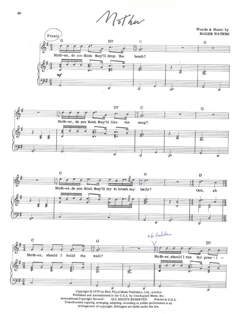 Mother (Pink Floyd) - noder | PDF