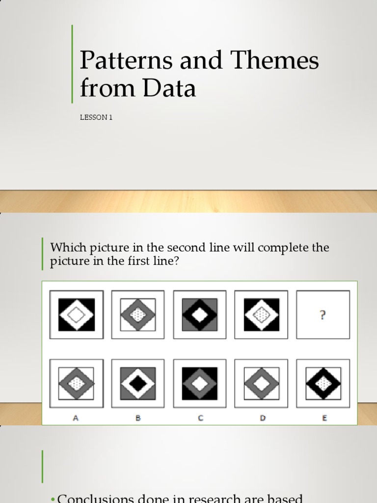 Analyzing Data - Patterns and Themes From Data | PDF | Qualitative ...