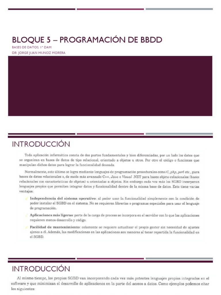 Programación en MYSQL | PDF