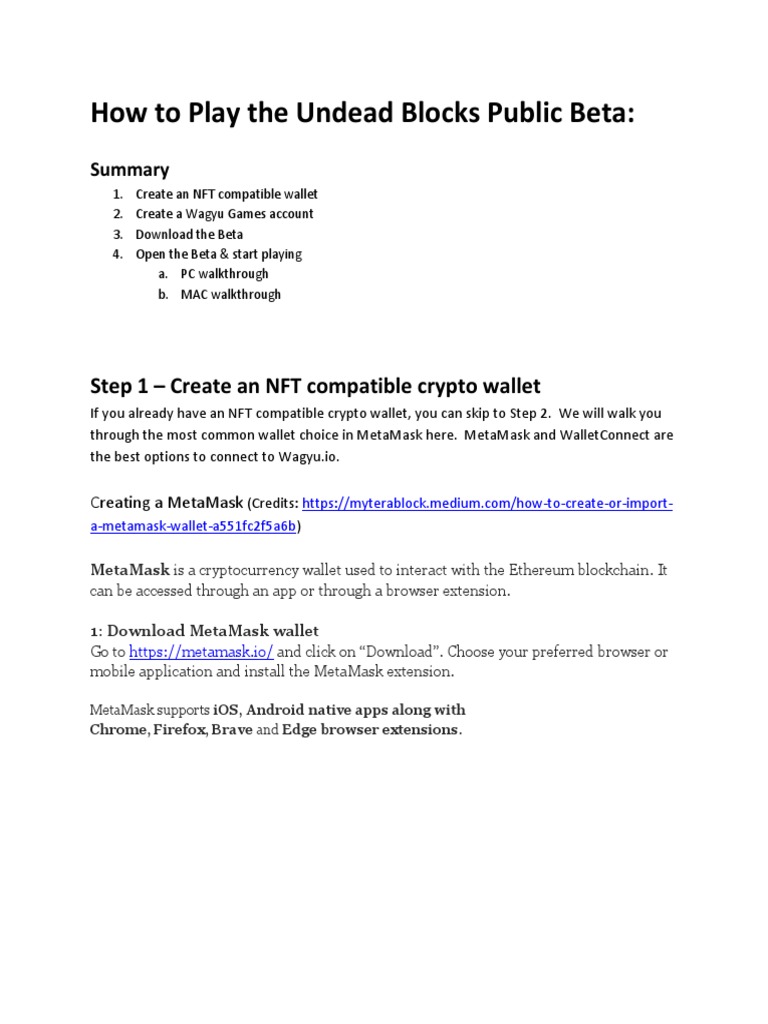 How To Play The Undead Blocks Beta v3 | PDF | Mobile App | Software Development