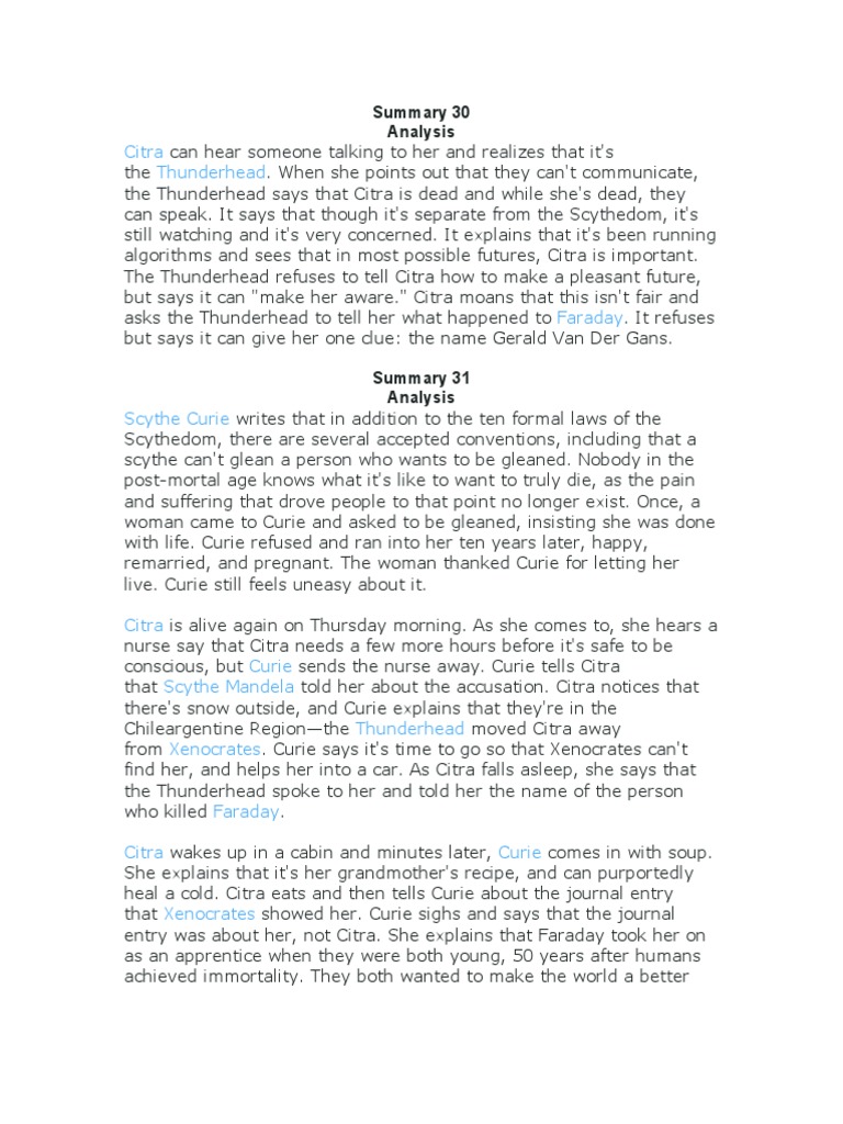 Scythe Part 4 Summary | PDF