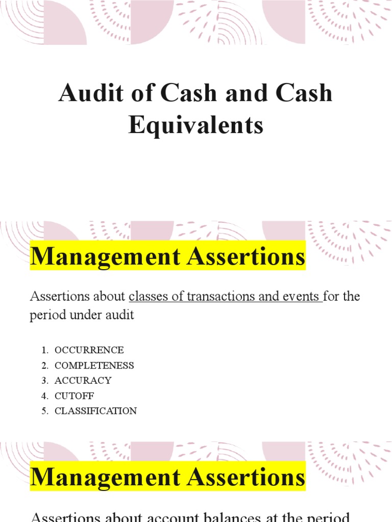 Audit of Cash and Cash Equivalents | PDF | Financial Audit | Audit