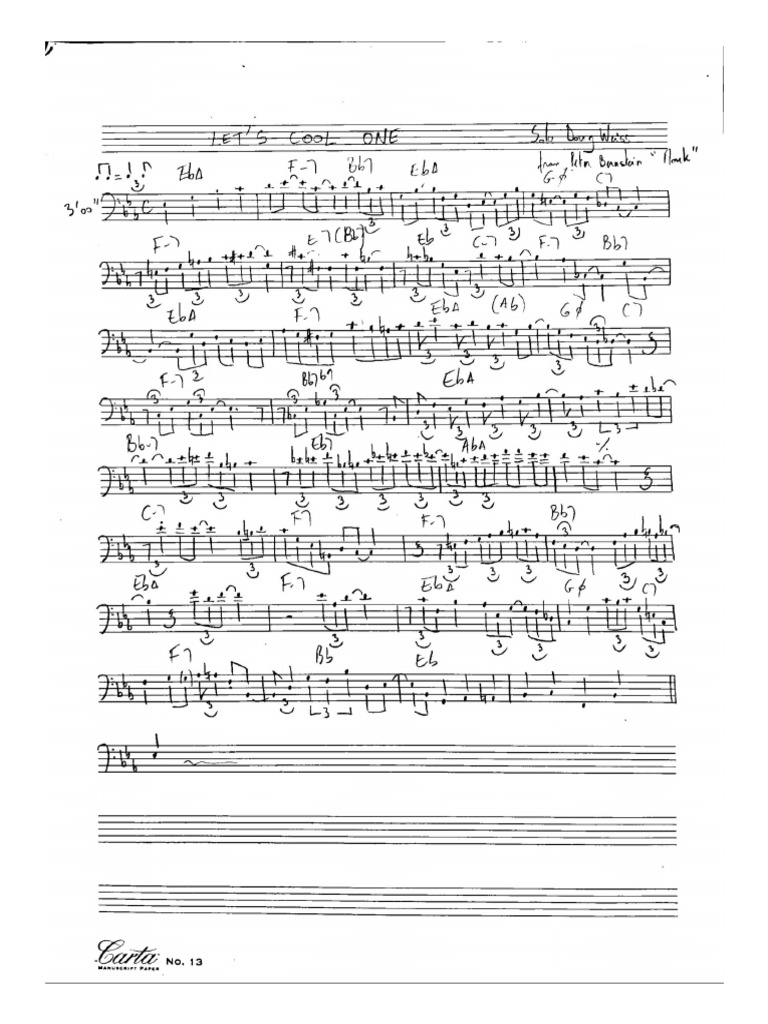 Doug Weiss Solo On Let's Cool One | PDF