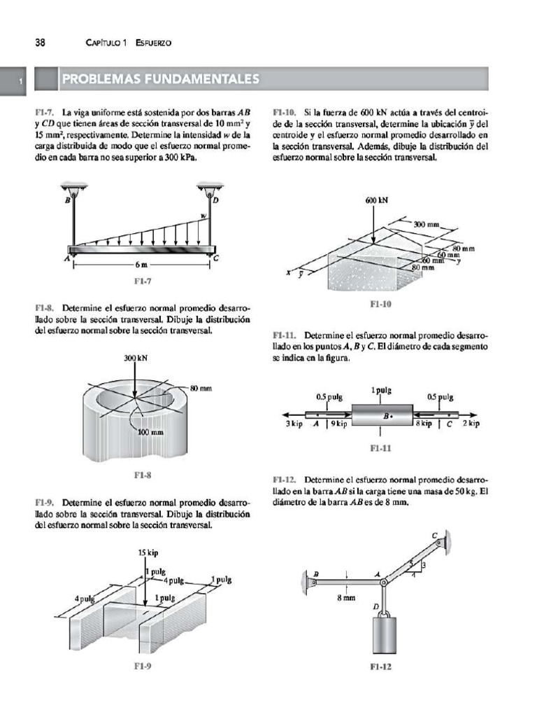 Ejercicios Esfuerzo Cortante Promedio | PDF