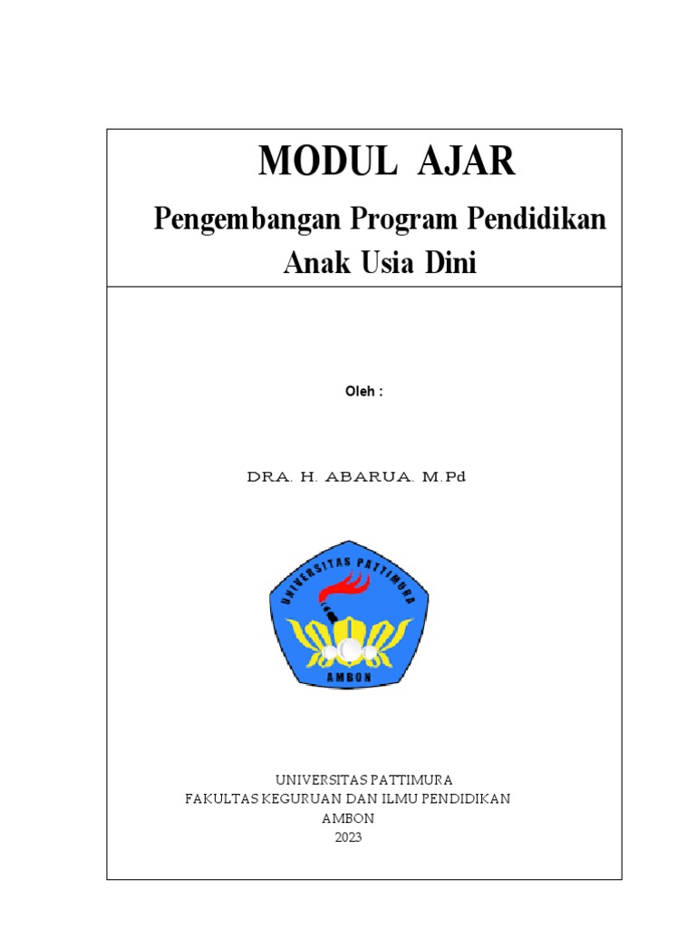 Modul PAUD: Filosofi dan Kurikulum | PDF