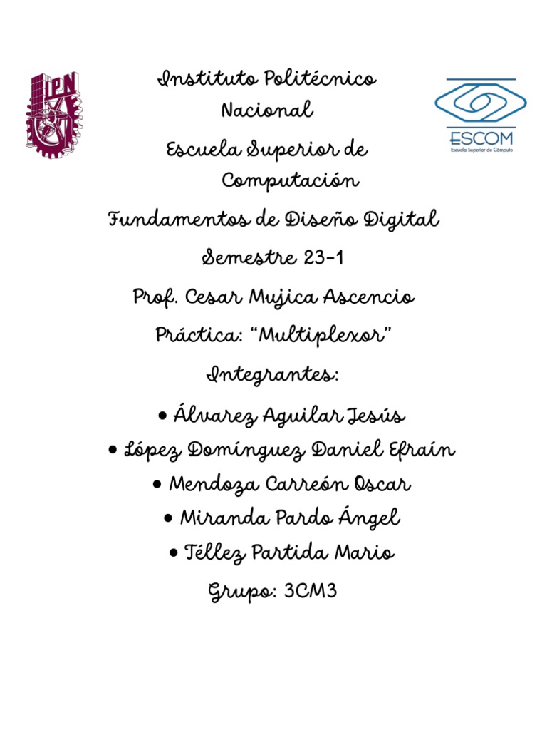 Multiplexor | PDF | Métodos y materiales de enseñanza | Tecnología