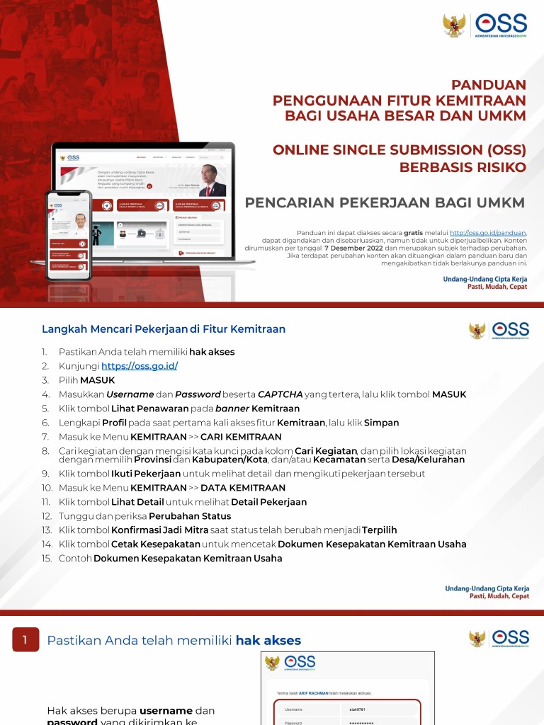 Panduan Penggunaan Fitur Kemitraan Bagi UMKM | PDF