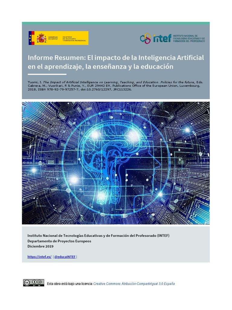 2019 11 Inteligencia-Artificial JRC INTEF | PDF | Inteligencia artificial | Inteligencia (IA) y ...