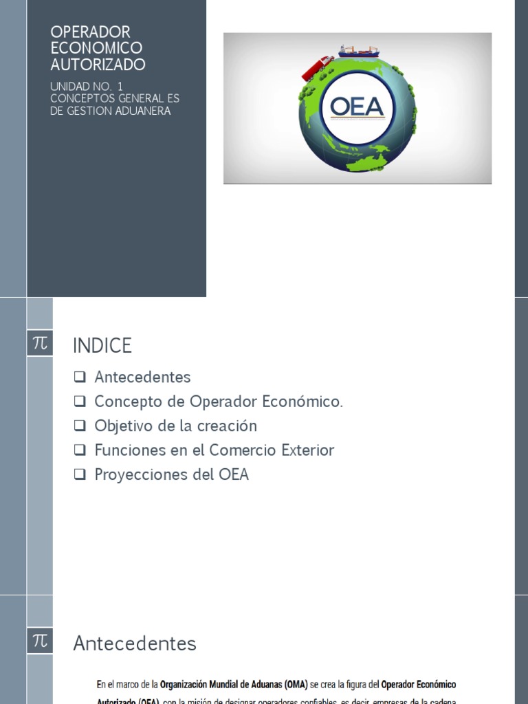 Operador Economico Autorizado | PDF | aduana | Logística