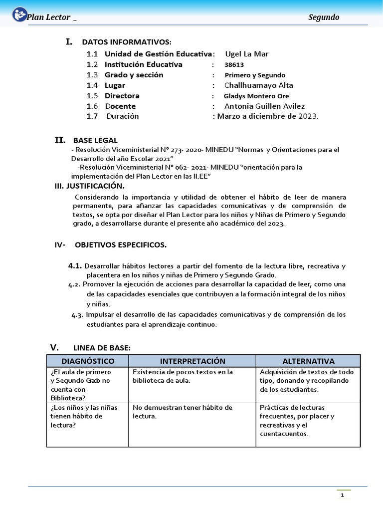 Plan Lector Con Lecturas Selectas. | PDF | Comida y bebida