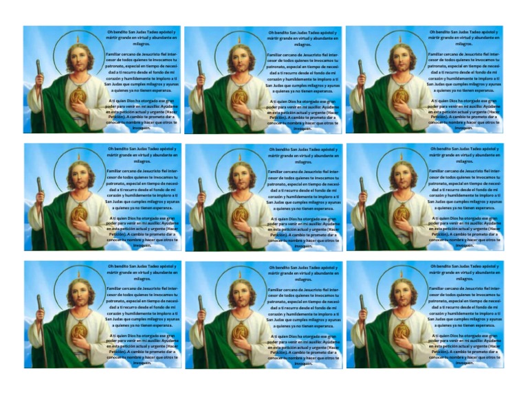 Oracion San Judas Tadeo | PDF