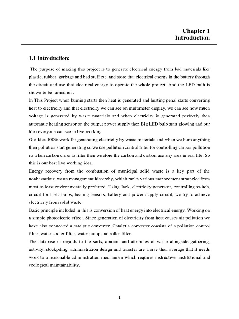 5 Chapters | PDF | Municipal Solid Waste | Power Inverter