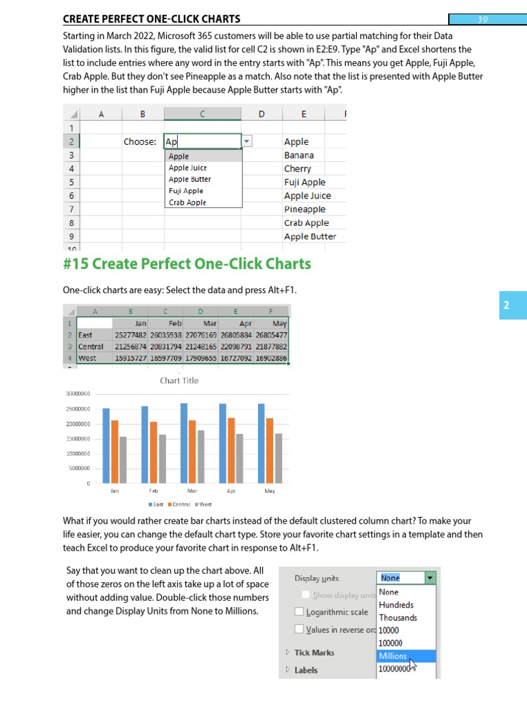 #15 Create Perfect One-Click Charts | PDF | Microsoft Excel | Informática
