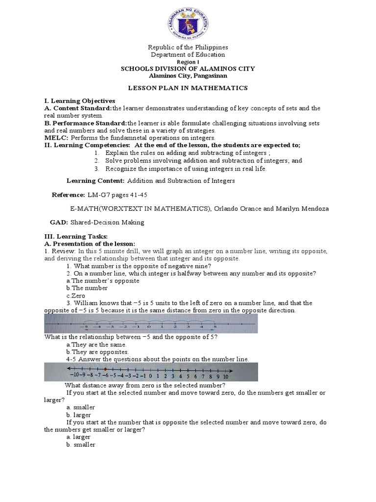 LESSON PLAN IN GRADE 7 - Copy