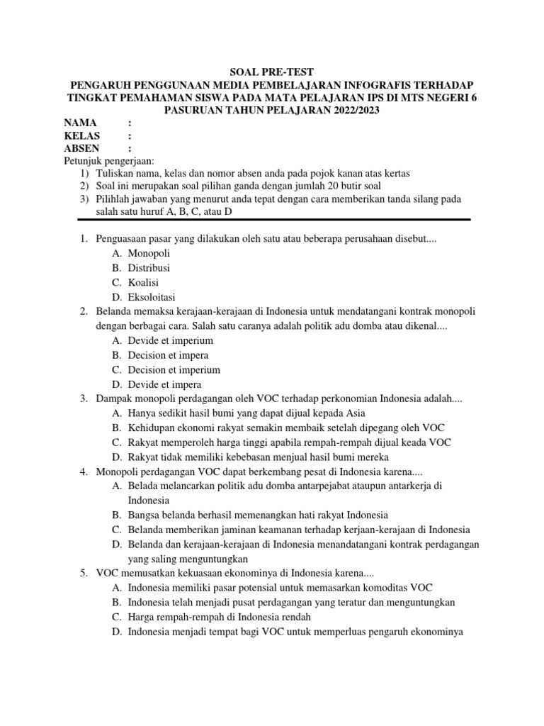Praktik Monopoli VOC di Indonesia | PDF | Perjalanan | Sejarah