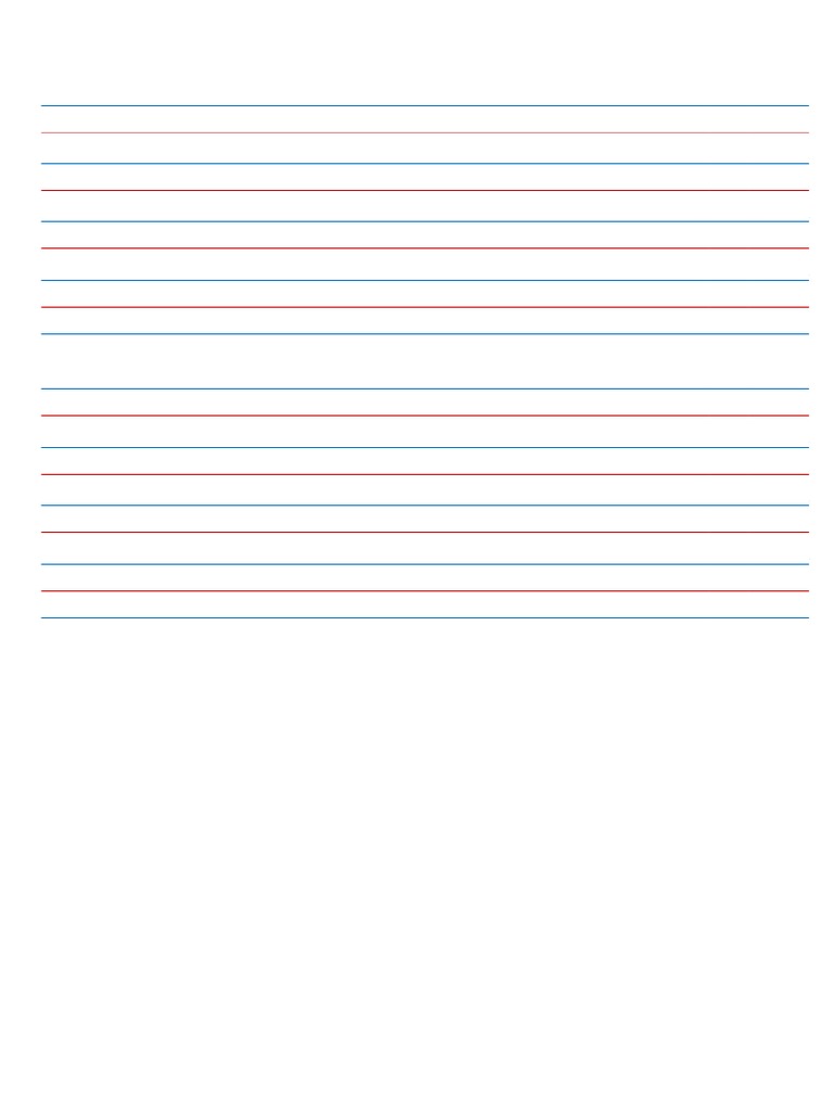 Blue & Red Lines For Writing | PDF