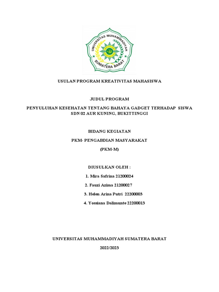 Kelompok 4 Usulan Program Kreativitas Mahasiswa-2 | PDF
