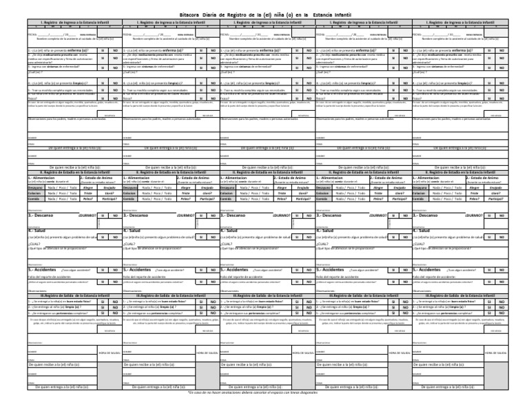 Bitacora Registro Diario Ei | PDF