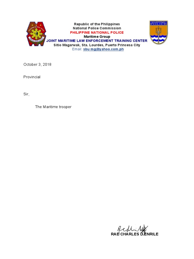 Request Letter Format (for Civillian Letter) | PDF
